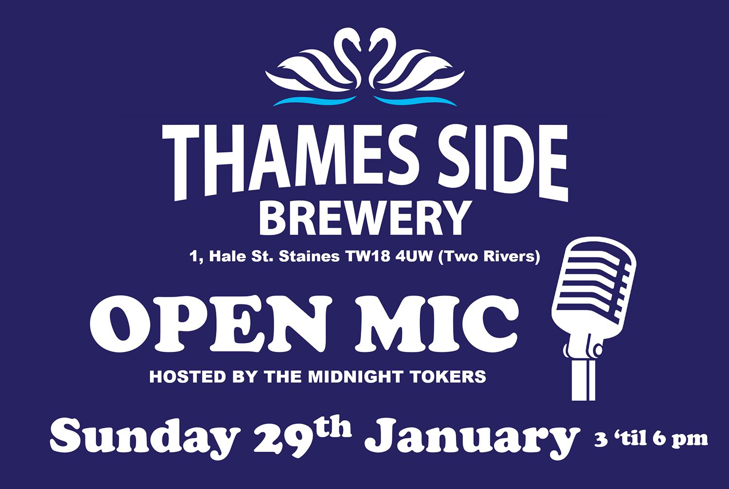 Our first open Mic event coming soon – Thames Side Brewery