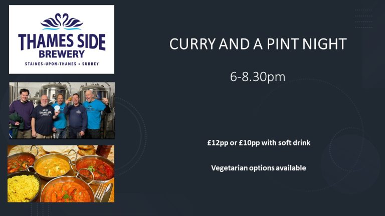 Curry and a pint night – Thames Side Brewery