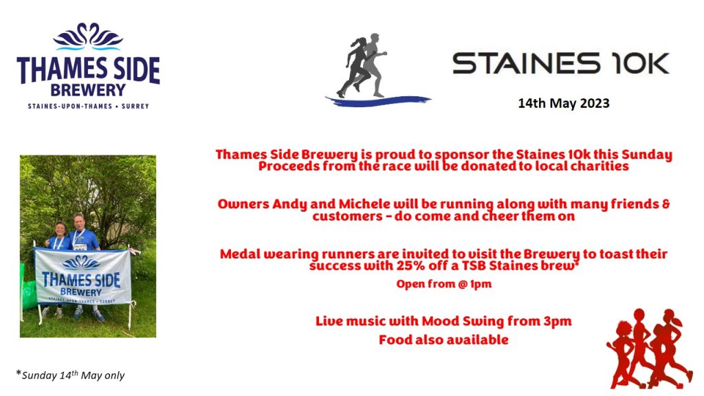 Staines 10k celebrations – Thames Side Brewery